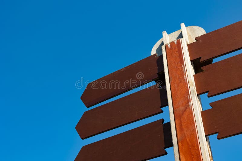 Multiple Directional Signs on the Signpost with Copy Space for Texts ...