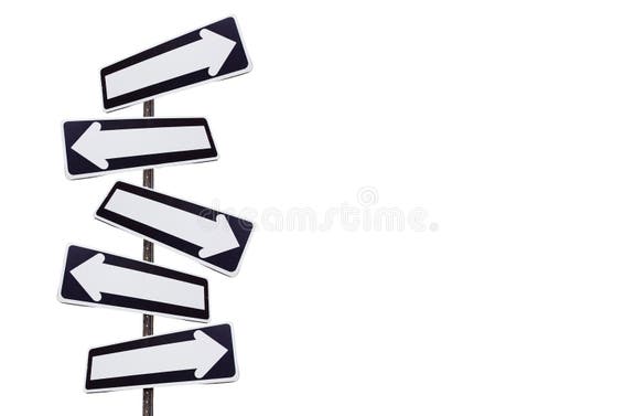 Multiple directions signs stock illustration. Illustration of isolated ...