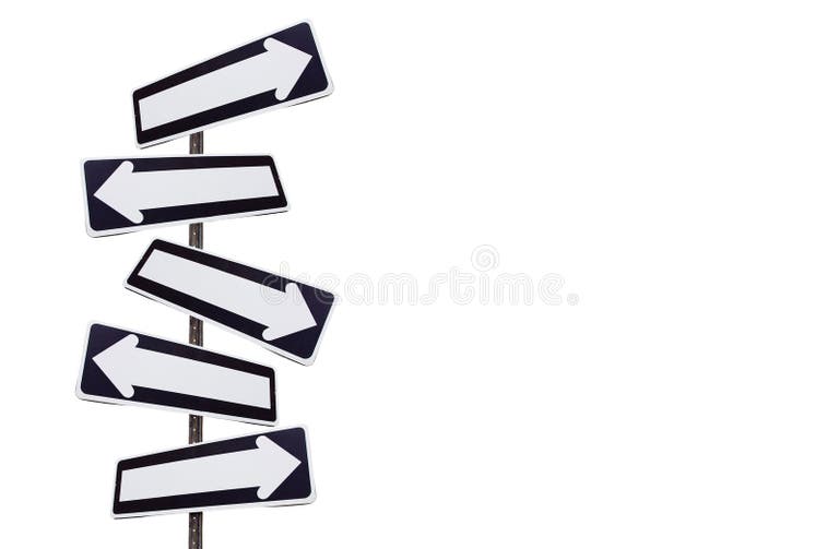 Multiple directions signs stock illustration. Illustration of isolated ...