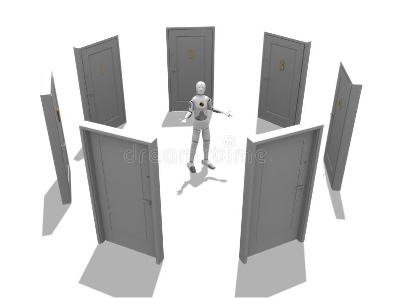 Multiple Doors stock illustration. Illustration of options - 1814075