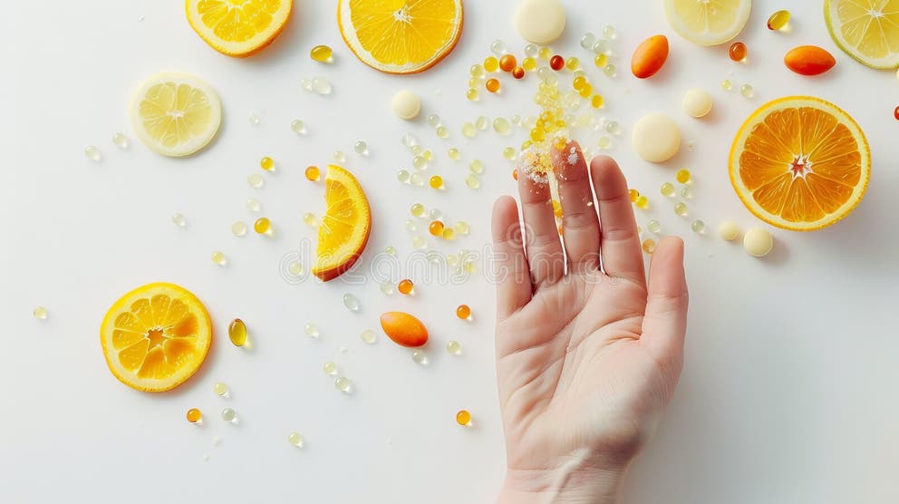 Multiple drugs in hand stock illustration. Illustration of therapy ...