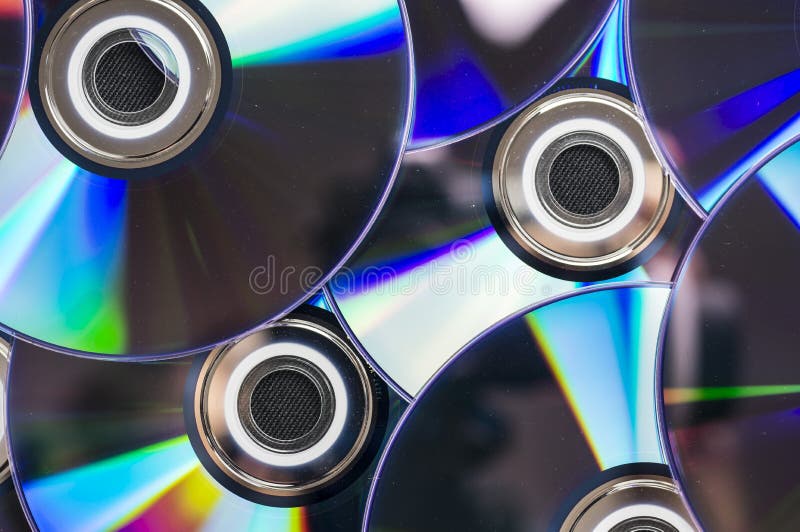 Multiple dvd disks stock image. Image of technology - 107333167