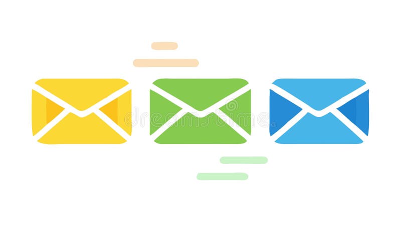 Multiple Envelopes Icon Vector Illustration, Communication Mail, Vector ...