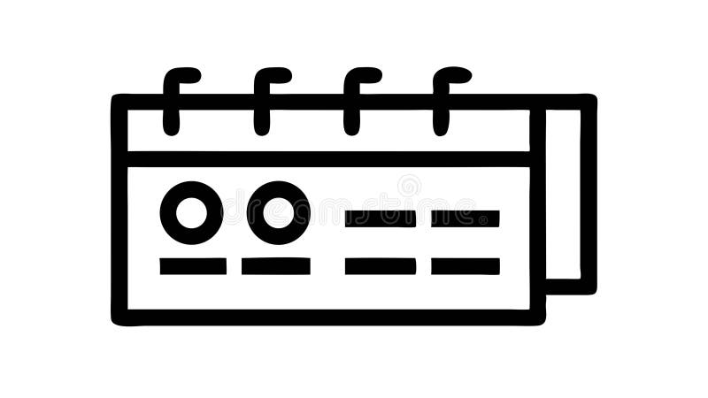 Multiple Events Calendar Icon, Dot Indicators, Schedule Planner, Vector ...