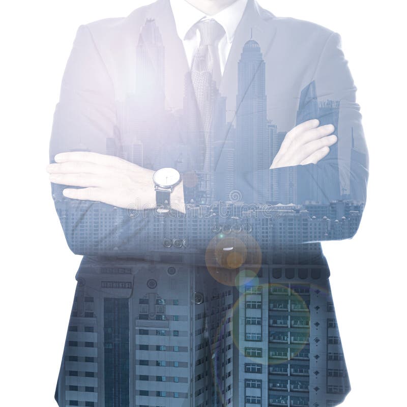 Multiple Exposure of Confident Architect, Buildings Stock Photo - Image ...