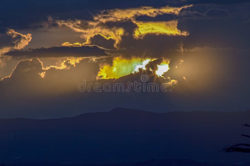 Multiple Exposure of the almost Dark End of a Sunset Stock Photo ...