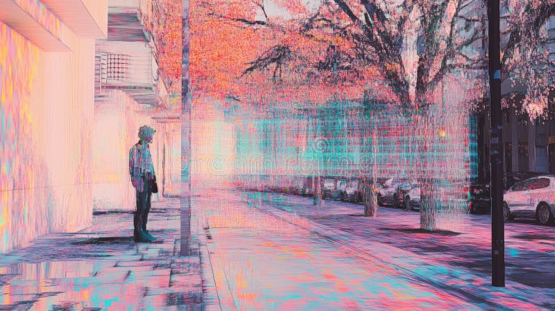 Multiple Exposure Effect Showing a Person Moving Stock Illustration ...