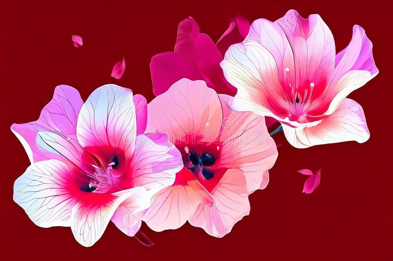 Multiple Exposure Flower Petals Merges Several Shots of Differen Stock ...