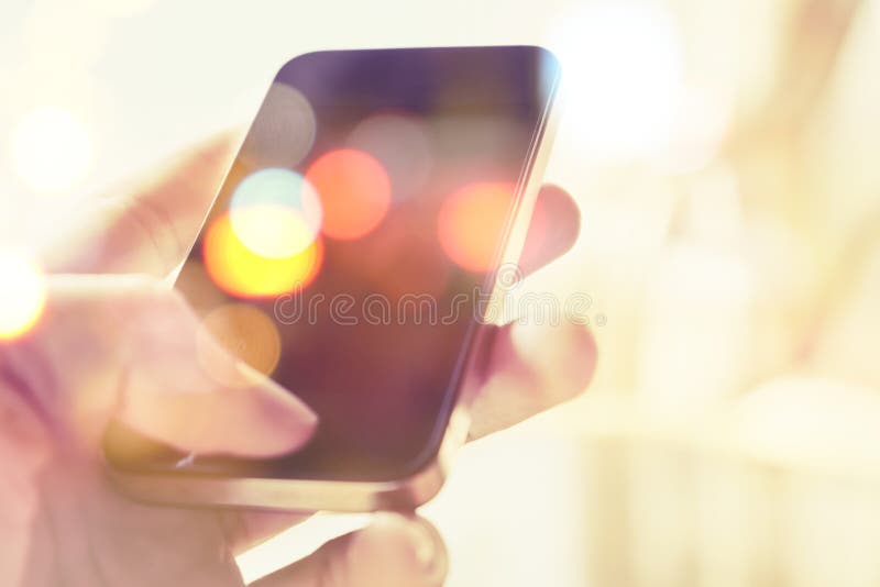 Multiple Exposure of Smart Phone Stock Photo - Image of connection ...