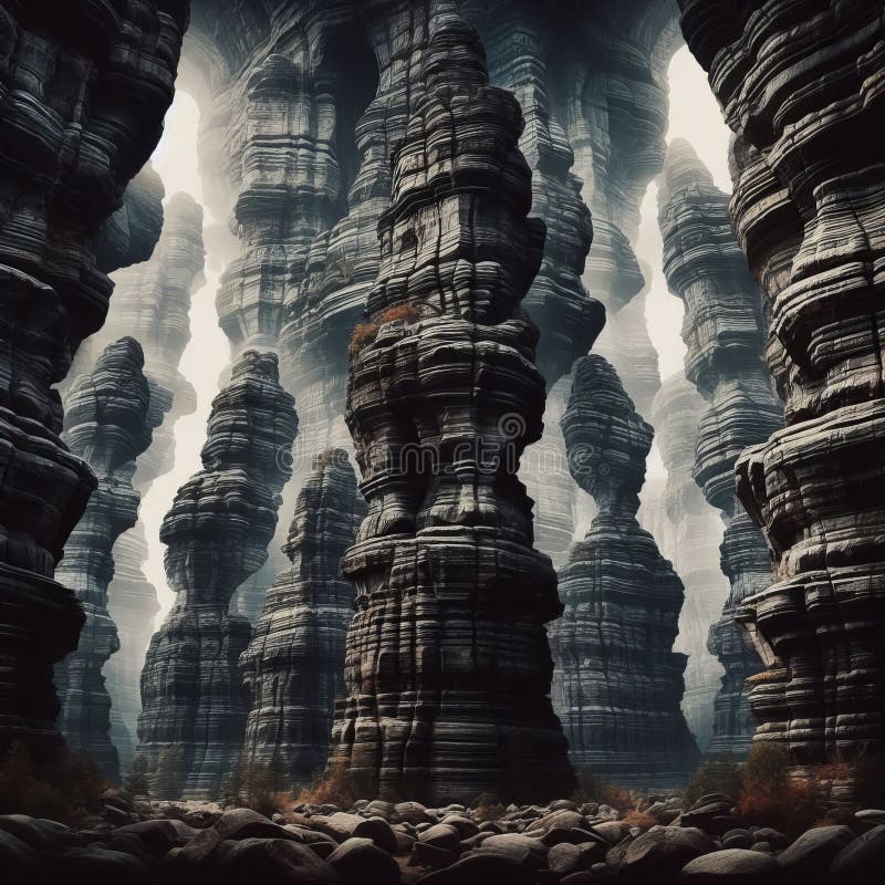 Multiple Exposures of Rock Formations Multiple Exposures of Rock Stock ...