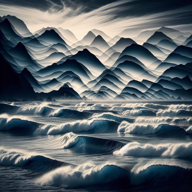 Multiple Exposures of Waves Multiple Exposures of the Same Wave Stock ...