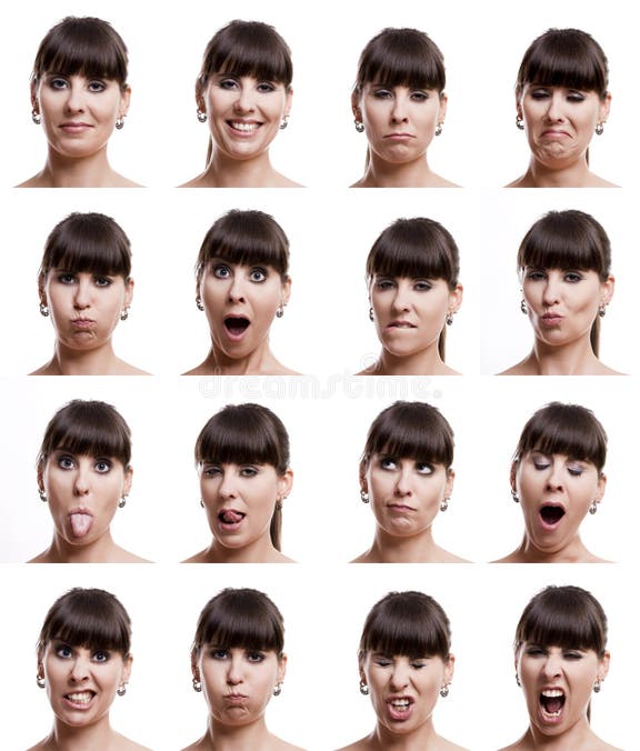 Multiple expressions stock image. Image of emotional - 19368899