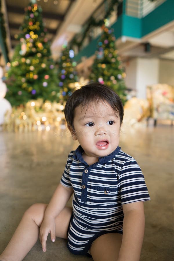 Multiple Expressions of an Adorable Asian Baby Left Alone, with ...