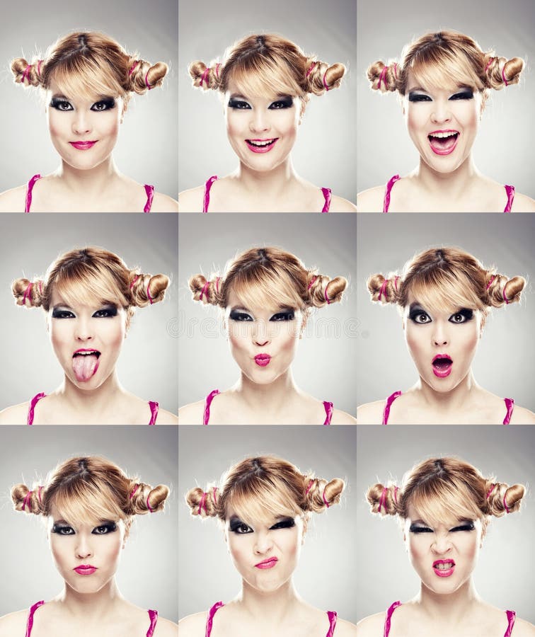 Woman facial expressions stock photo. Image of angry - 29117134