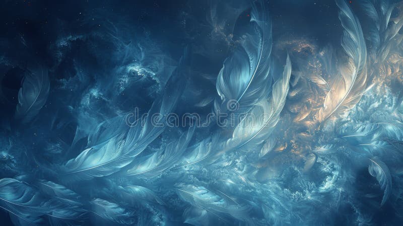 Group of Feathers Floating in the Air Stock Photo - Image of soft ...