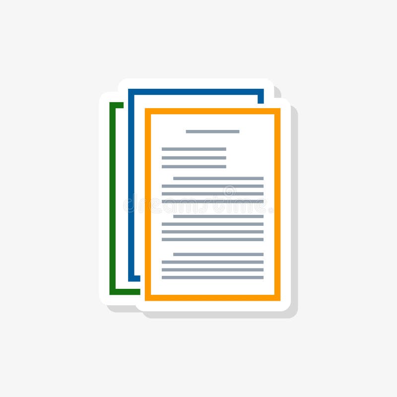 Multiple File Document Icon Logo Design Element Stock Vector ...