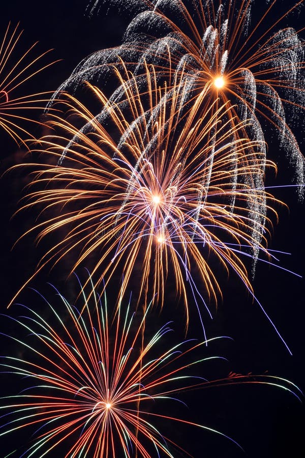 Fireworks Finale With Multiple Bursts Stock Image - Image of occasion ...