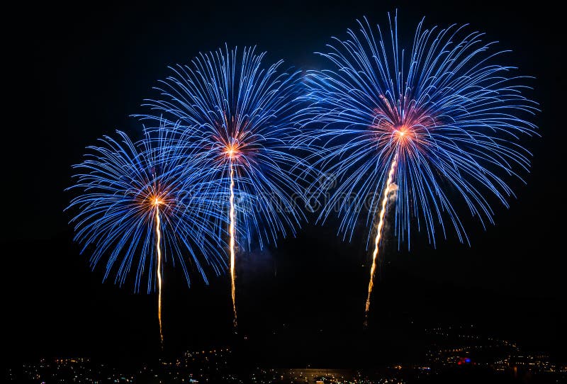 Fireworks Composition stock photo. Image of july, glowing - 6633406