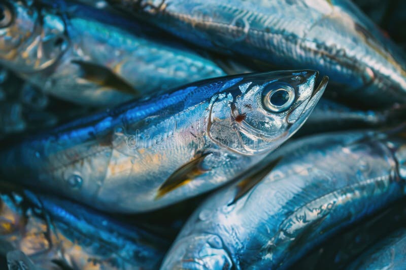 Multiple Fish Piled One on Top of the Other Stock Illustration ...