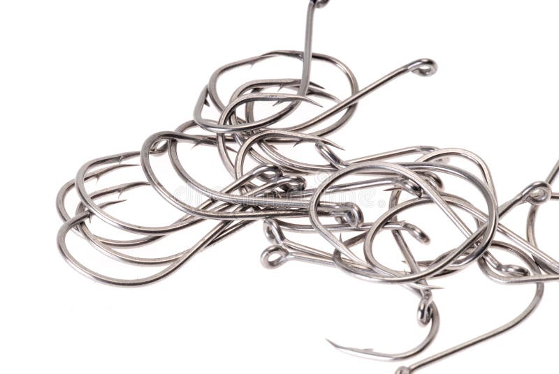 Multiple fishing hooks stock image. Image of equipment - 24231141