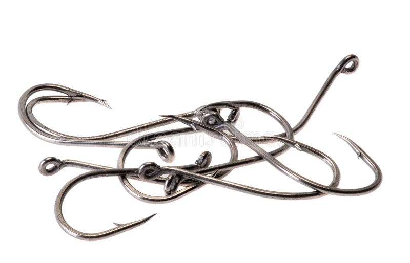 Multiple fishing hooks stock image. Image of icon, catch - 24238721