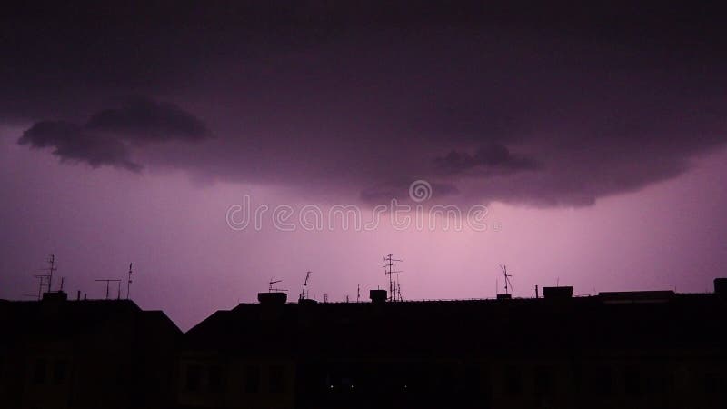 Multiple Flashes of Light and Lightning. Lightning, Electrical Spark ...