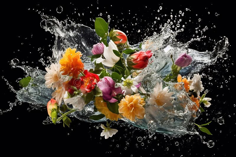Flowers floating in water stock image. Image of flowers - 313901305