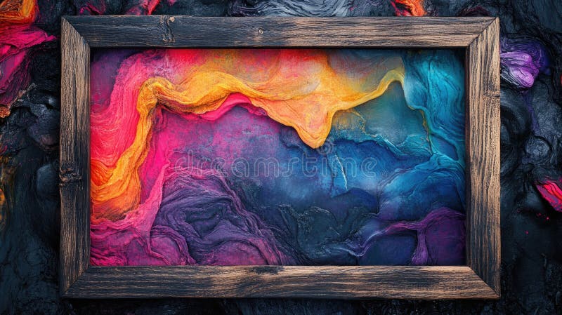 Multiple Framed Pictures on a Wall, Creating a Nested Effect Stock ...