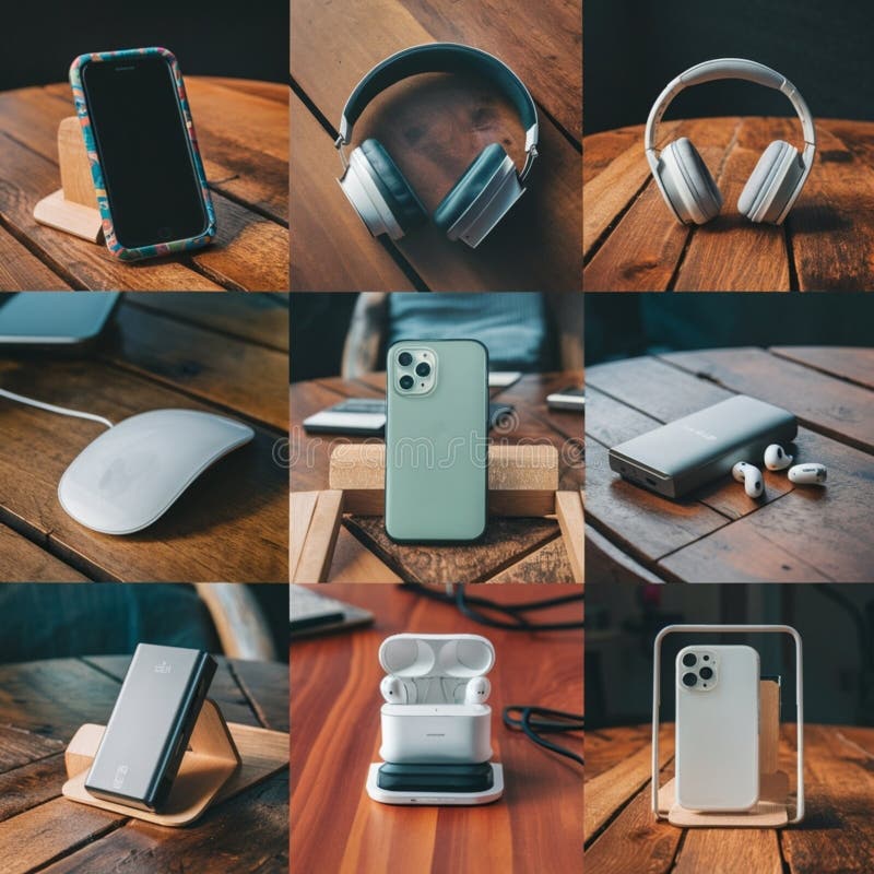 Multiple Gadget in One Frame. Ai Generated Stock Illustration ...