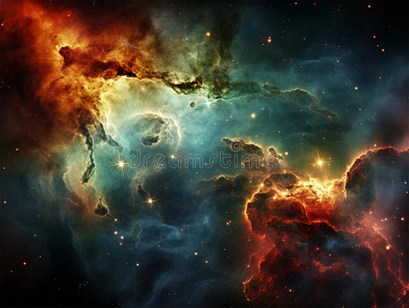 Multiple Galaxy and Beautiful Nebula 3d Rendering High Quality Stock ...