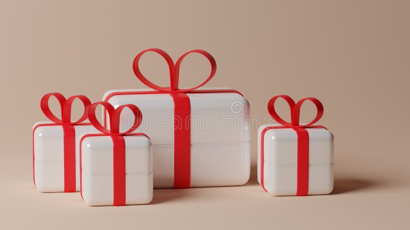 Multiple Gift Boxes with Christmas Presents. 3d Illustration Rendering ...