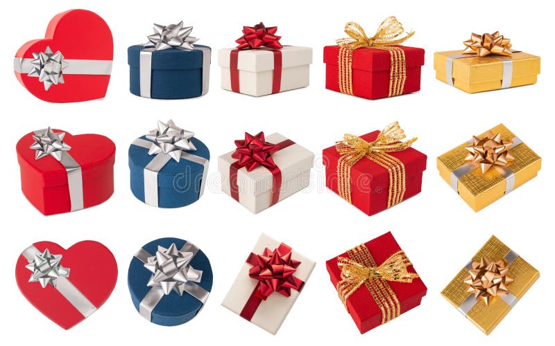 Multiple Gift Boxes and Different Views Stock Photo - Image of ribbon ...