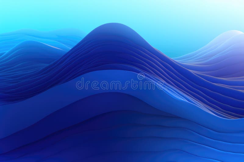 Multiple Gradient Blue Waves Background, Created Using Generative Ai ...