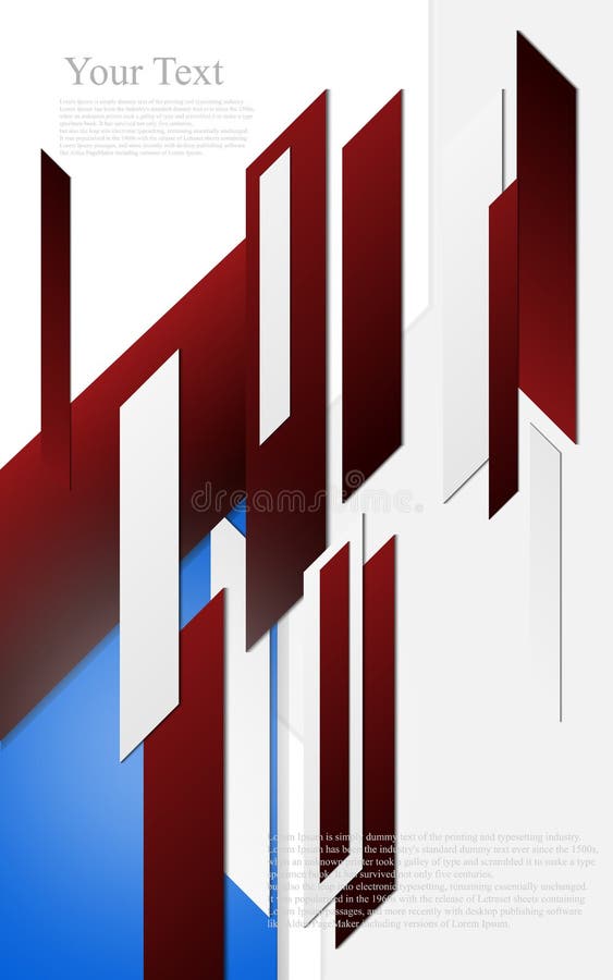 Multiple Gradient Red and Blue Vertical Geometric Concept Stock Vector ...