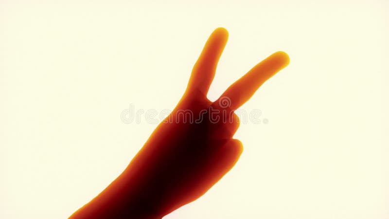 Multiple Hand Gestures Backlit Silhouettes Stock Footage - Video of ...