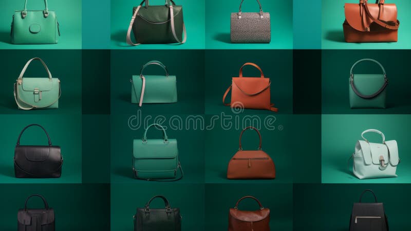 Multiple Handbags in Shades Stock Image - Image of feminine, assortment ...