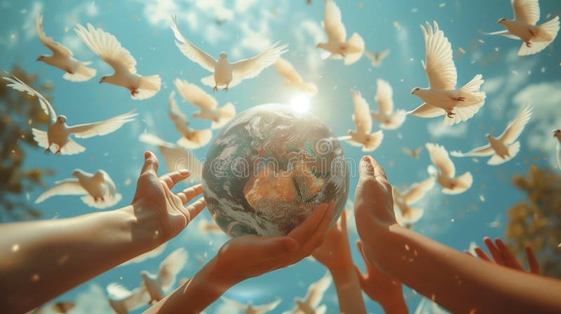Doves Earth Stock Illustrations – 328 Doves Earth Stock Illustrations ...