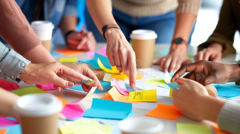 Brainstorming Session with AI Collaboration in Bright Room AIG60 Stock ...