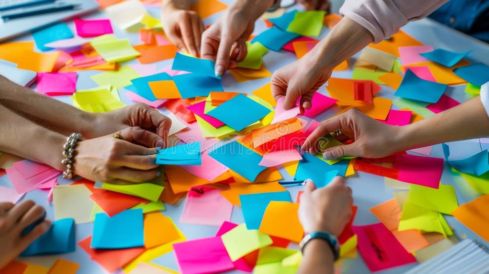 Colorful Brainstorming Session.AI Generated Image Stock Image - Image ...