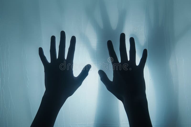 Multiple Hands in Silhouette Reach Upwards, Casting Shadows on a ...