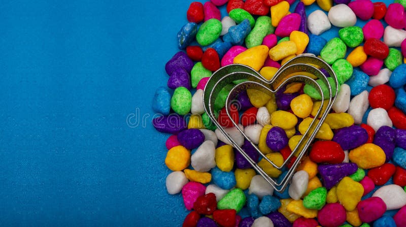 Multiple Heart Shapes on Different Color Stones - Diversity Concept ...