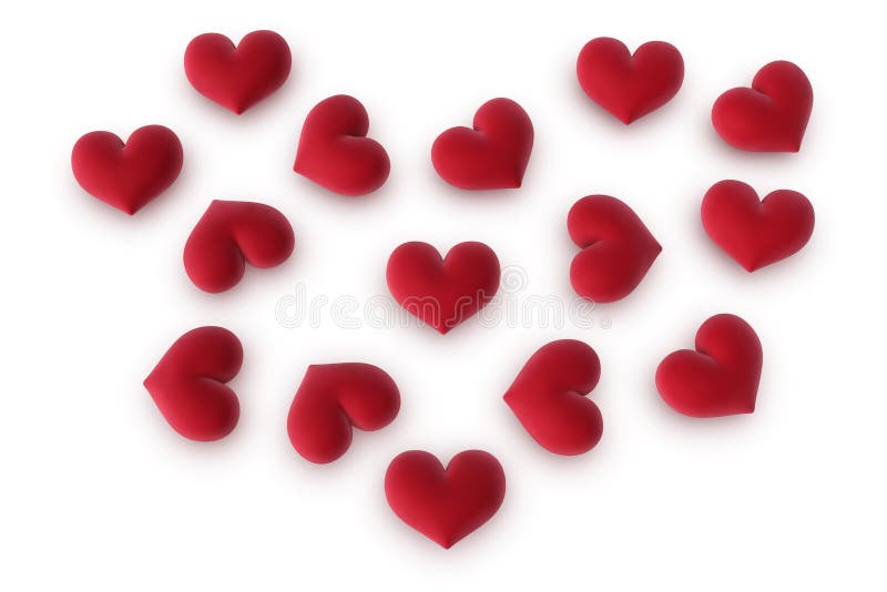 Multiple Hearts Forming a Heart Stock Illustration - Illustration of ...