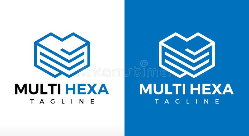 Multiple Hexagon Logo, Technology Files Logo, Stack Logo, Hex Level Up ...