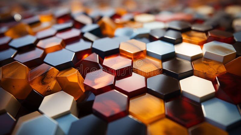 Multiple hexagons pattern stock illustration. Illustration of bokeh ...