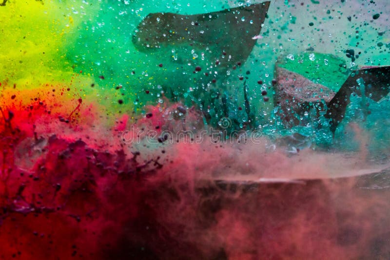 Colors explosion on a drop stock photo. Image of cyan - 25491378