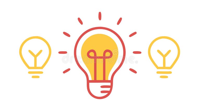 Multiple Idea Lightbulbs Icon, Brainstorming and Collaboration, Vector ...