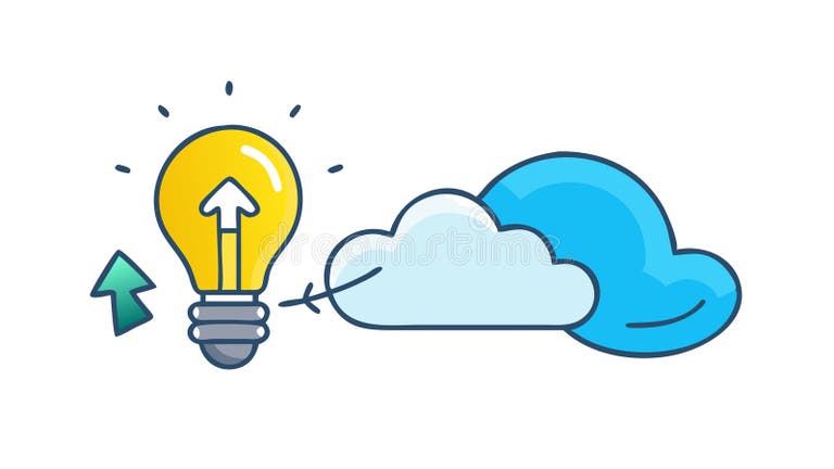 Multiple Ideas Clouds Icon Vector Illustration, Brainstorming Concepts ...