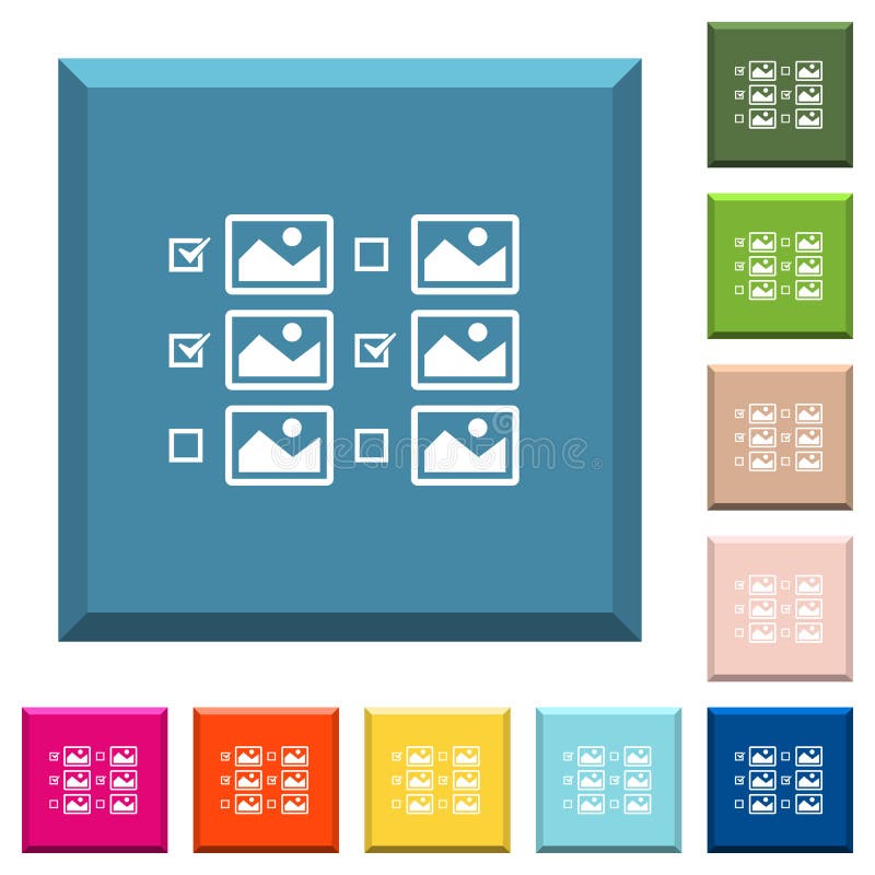 Multiple Image Selection with Checkboxes White Icons on Edged Square ... Multiple Image Selection with Checkboxes White Icons on Edged Square ...