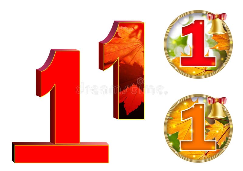 Multiple Images of September 1st on White Background Stock Illustration ...