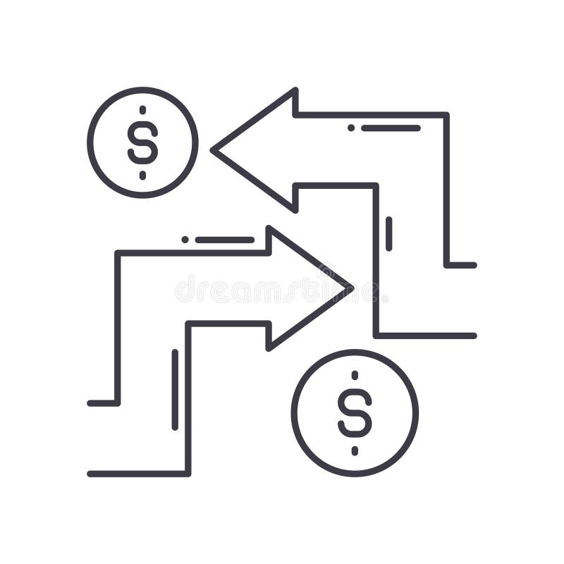 Net Income Icon, Black Vector Sign with Editable Strokes, Concept ...